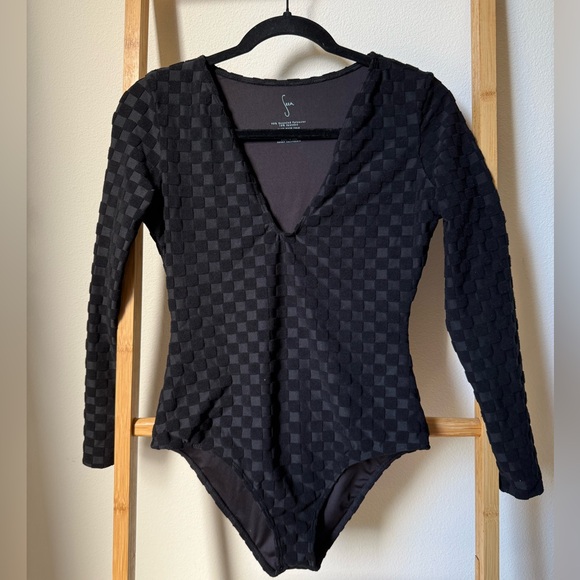 Seea | Swim | Seea Valentina Surf Suit In Black Textured Check | Poshmark